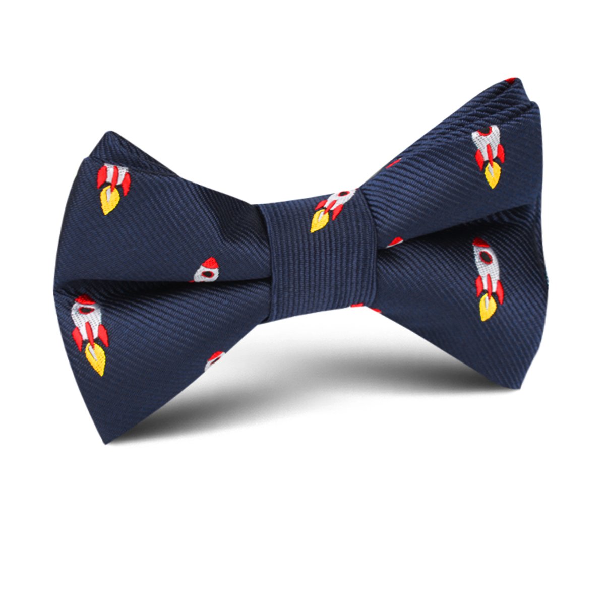 Liftoff! Rocket Ship Bow Tie - Self-Tie Spaceship Bowtie - H-Bomb Ties Ltd